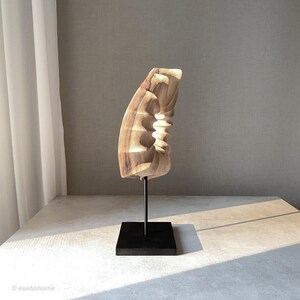 Hand-carved Abstract Wooden Sculpture Walnut Art for Modern Decor - Etsy