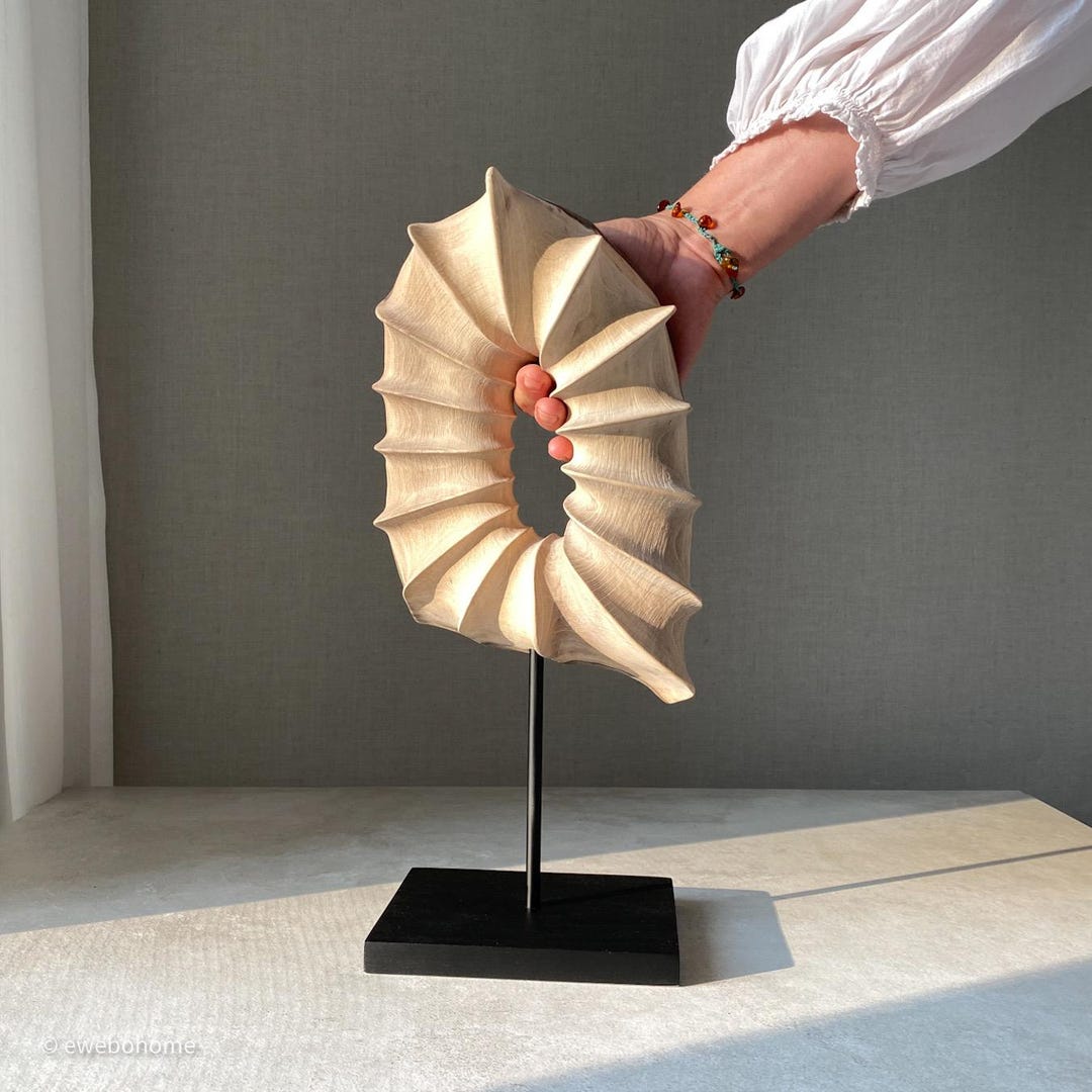 Hand-carved Abstract Wooden Sculpture Walnut Art for Modern Decor - Etsy