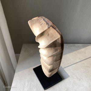 Hand-carved Abstract Wooden Sculpture Walnut Art for Modern Decor - Etsy