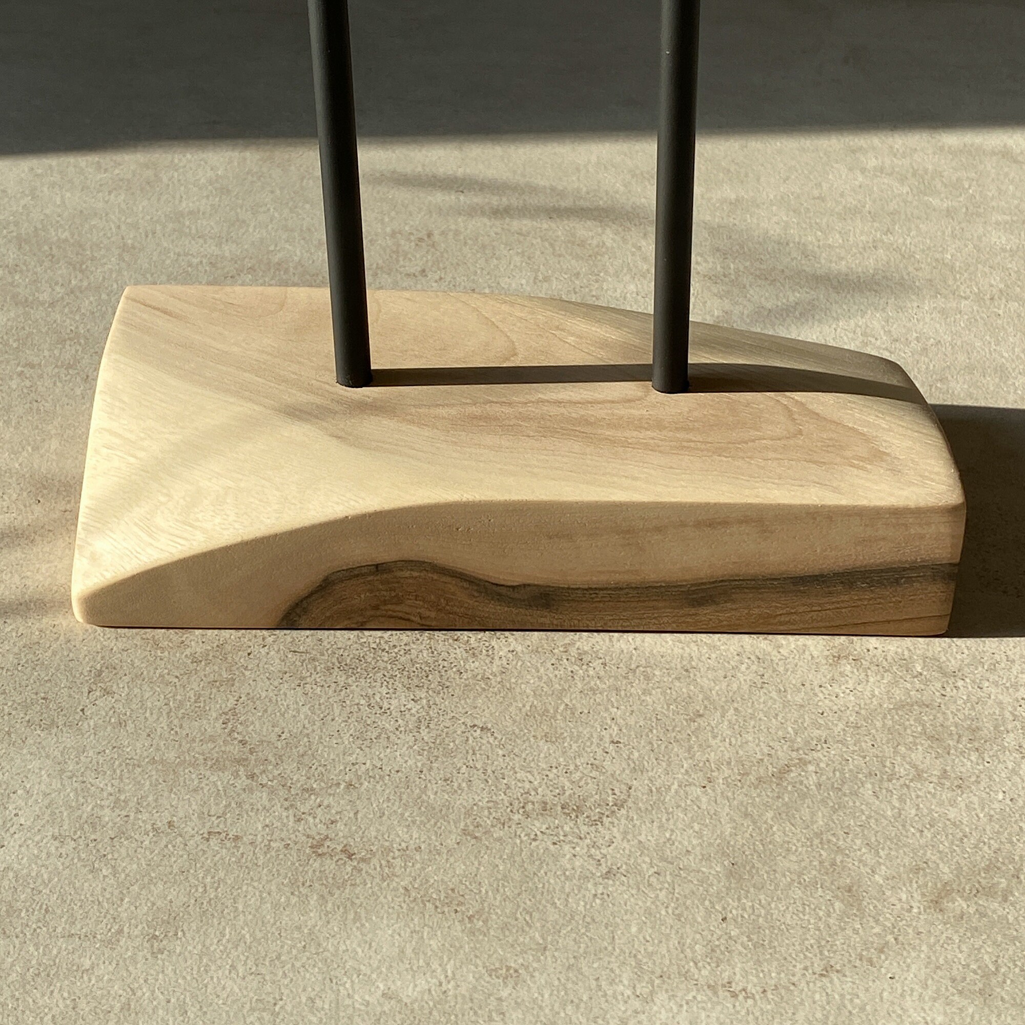 Handmade Walnut Wood Sculpture Minimalist Abstract Shelf Decor With ...