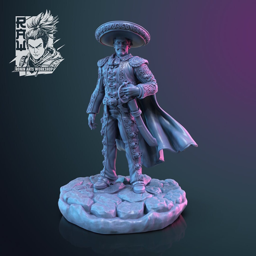 Don Diego El Charro Negro dark Horseman Pose 2, Dnd Miniatures ...
