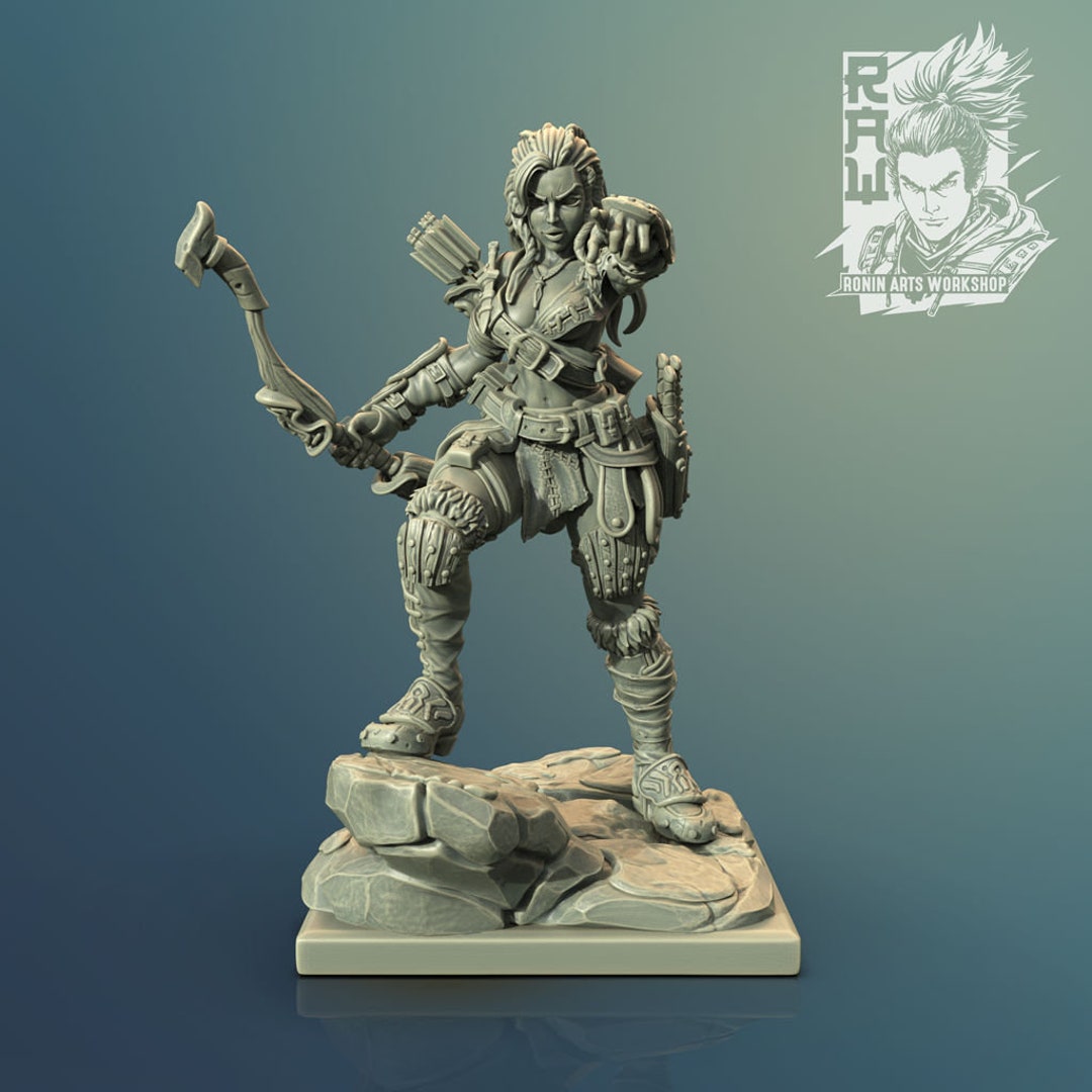 Human Druid Miniature 3D Print Dungeons and Dragons Mini RPG Tabletop ...