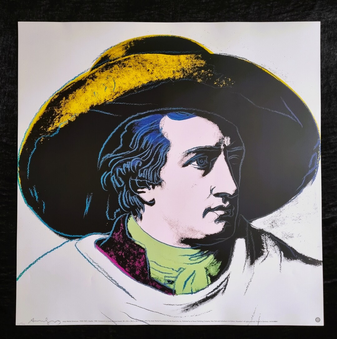Andy Warhol "goethe, 1982" Dimensions 66 X 66 Cm. Vintage 1993 Andy ...