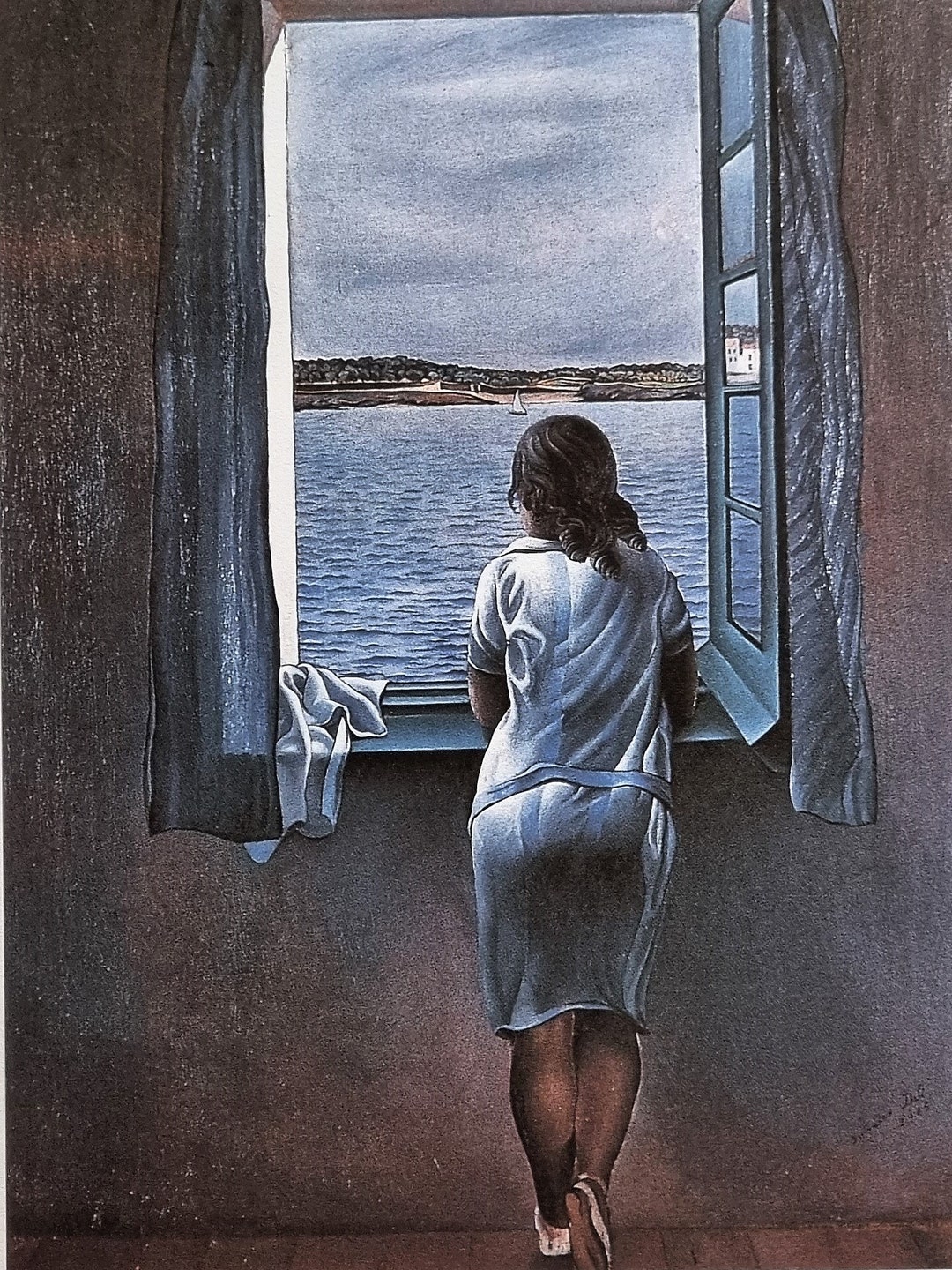 Salvador Dalí girl at the Window Limited Edition off Set, Numbered dali ...