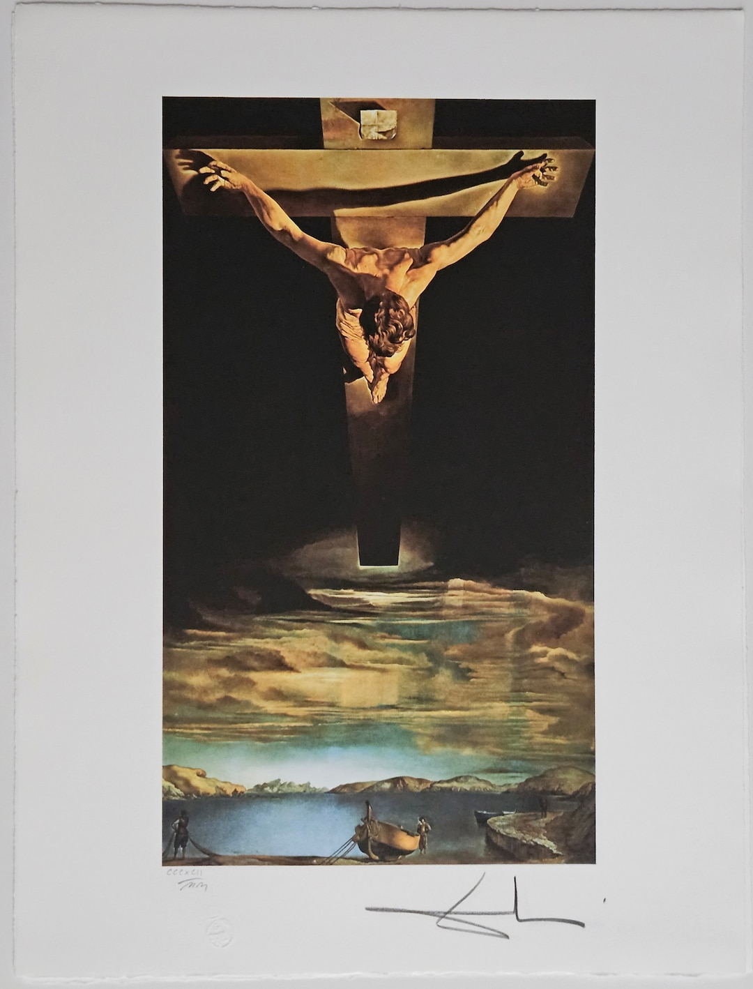 Salvador Dalí christ of St. John of the Cross Limited Edition off Set dali Surrealism Lithograph ...