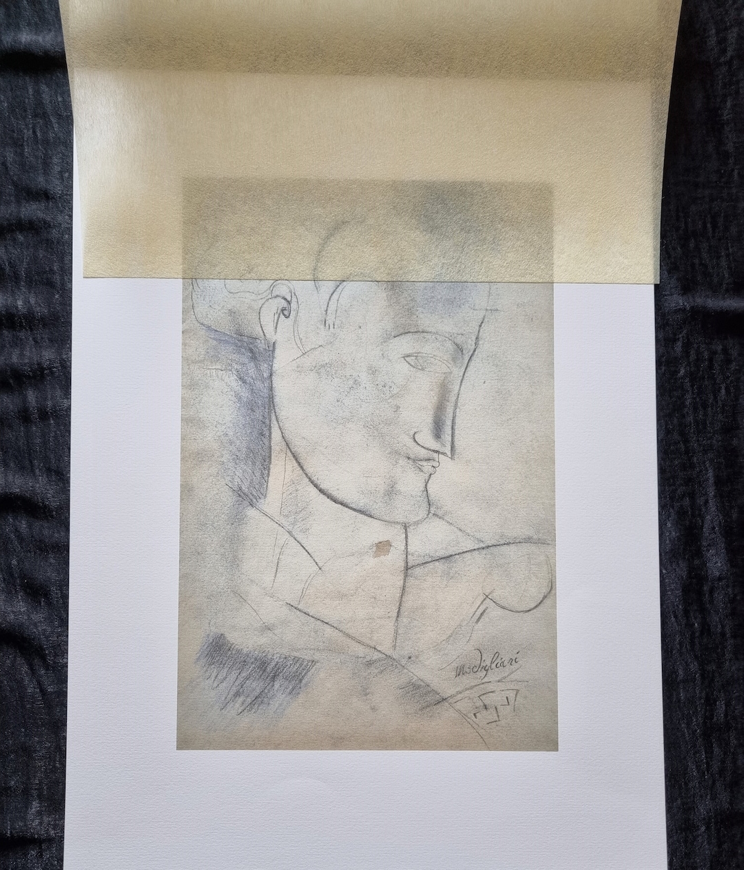 Amedeo Modigliani "testa - 1915" Vintage Lithograph, Limited Edition of ...