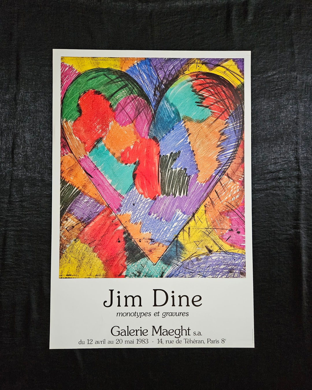 Jim Dine "heart" Gallerie Maeght Paris Vintage Poster - Etsy