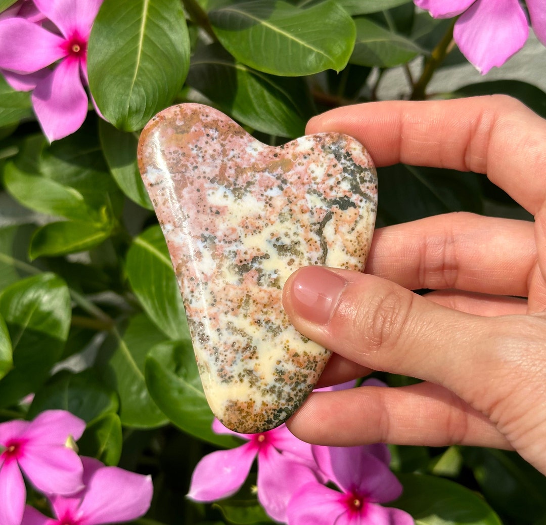 Sakura Pattern Jasper Gua Sha - Etsy