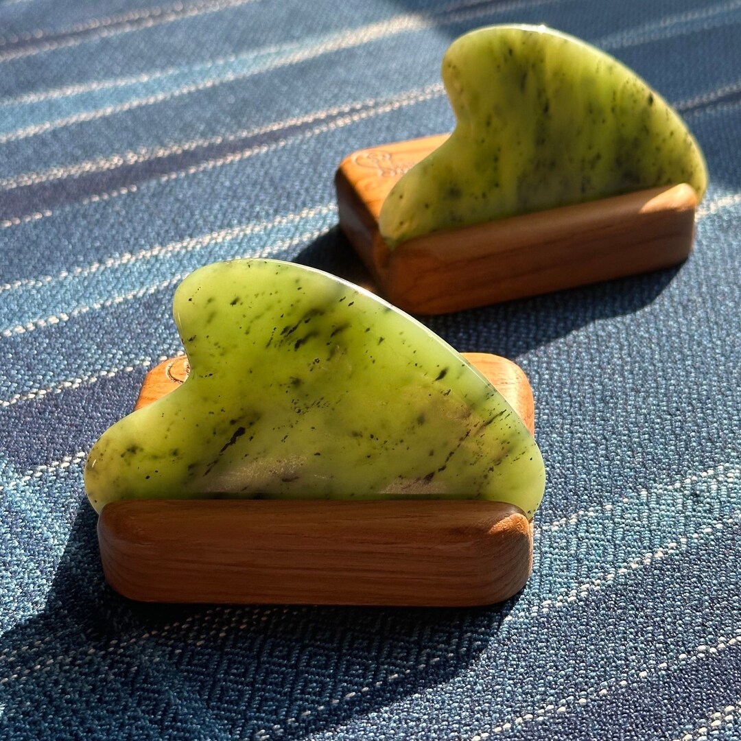 Genuine Nephrite Jade Gua Sha Face Massage Tool heart - Etsy