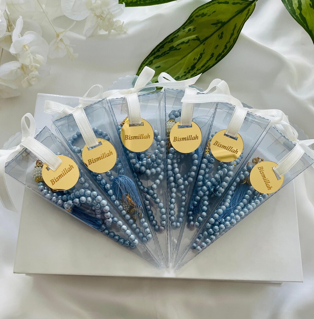 Personalized Pearl Prayer Beads Tasbeeh Favors Ramadan Mubarak Gift ...
