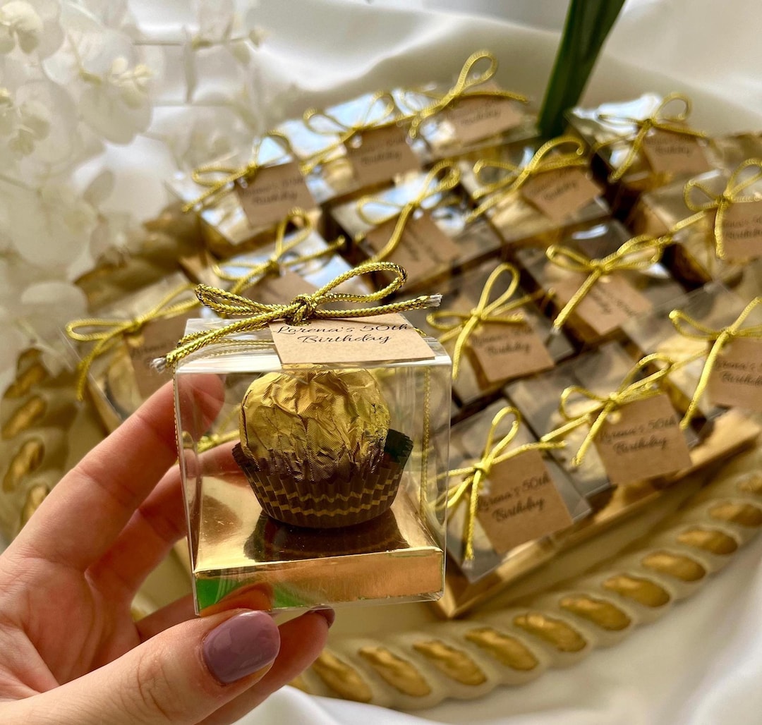 Elegant Ferrero Rocher Favor Boxes, Custom Wedding Party Favors, Baby ...