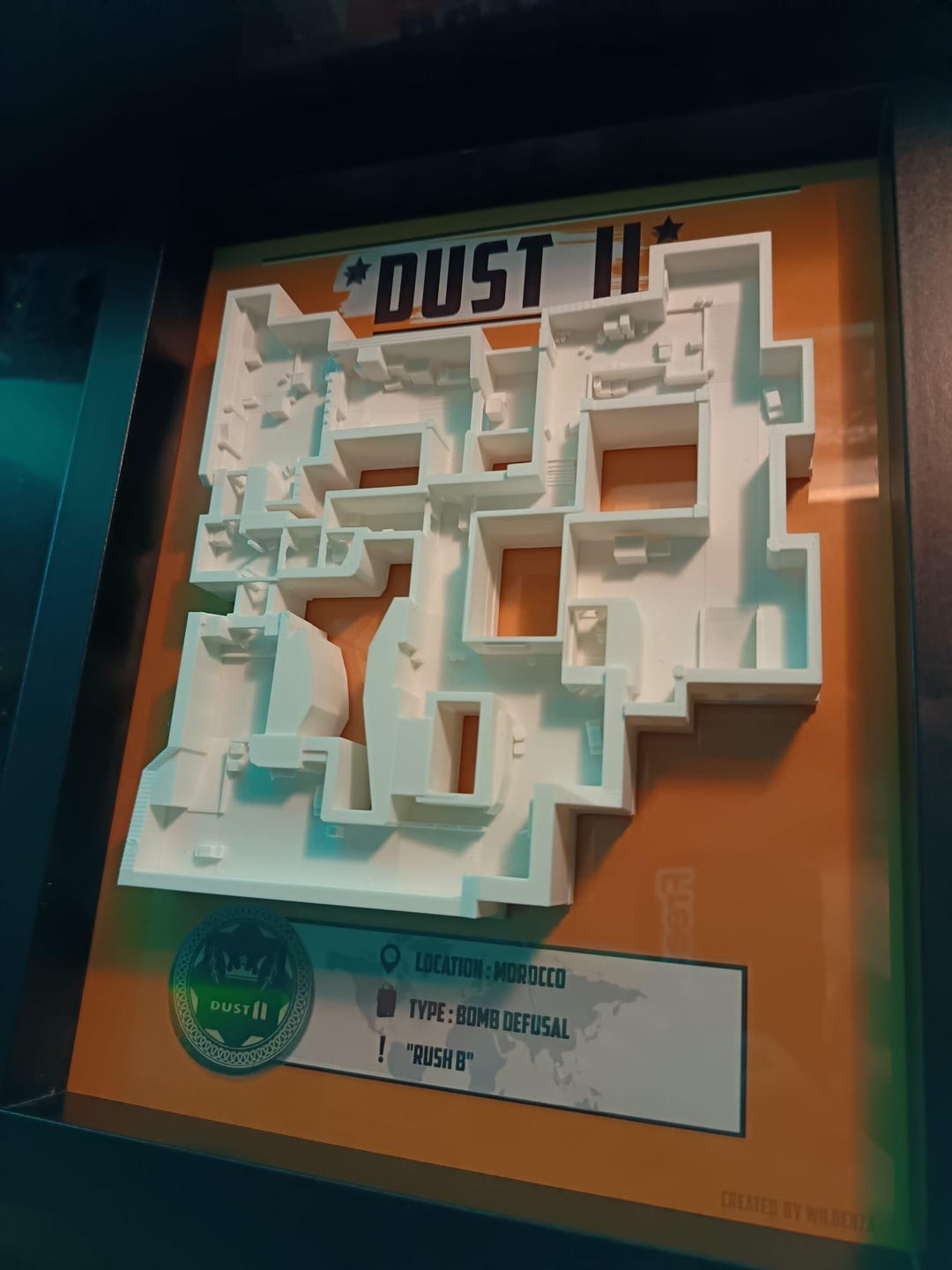 Counter Strike II - ''dust II '' 3D Gaming Map Wall Frame DIY - Etsy