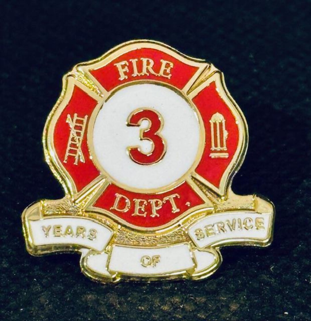 Firefighter 3 Year of Service Pin - Etsy