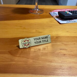 Firefighter Name Tag - Etsy
