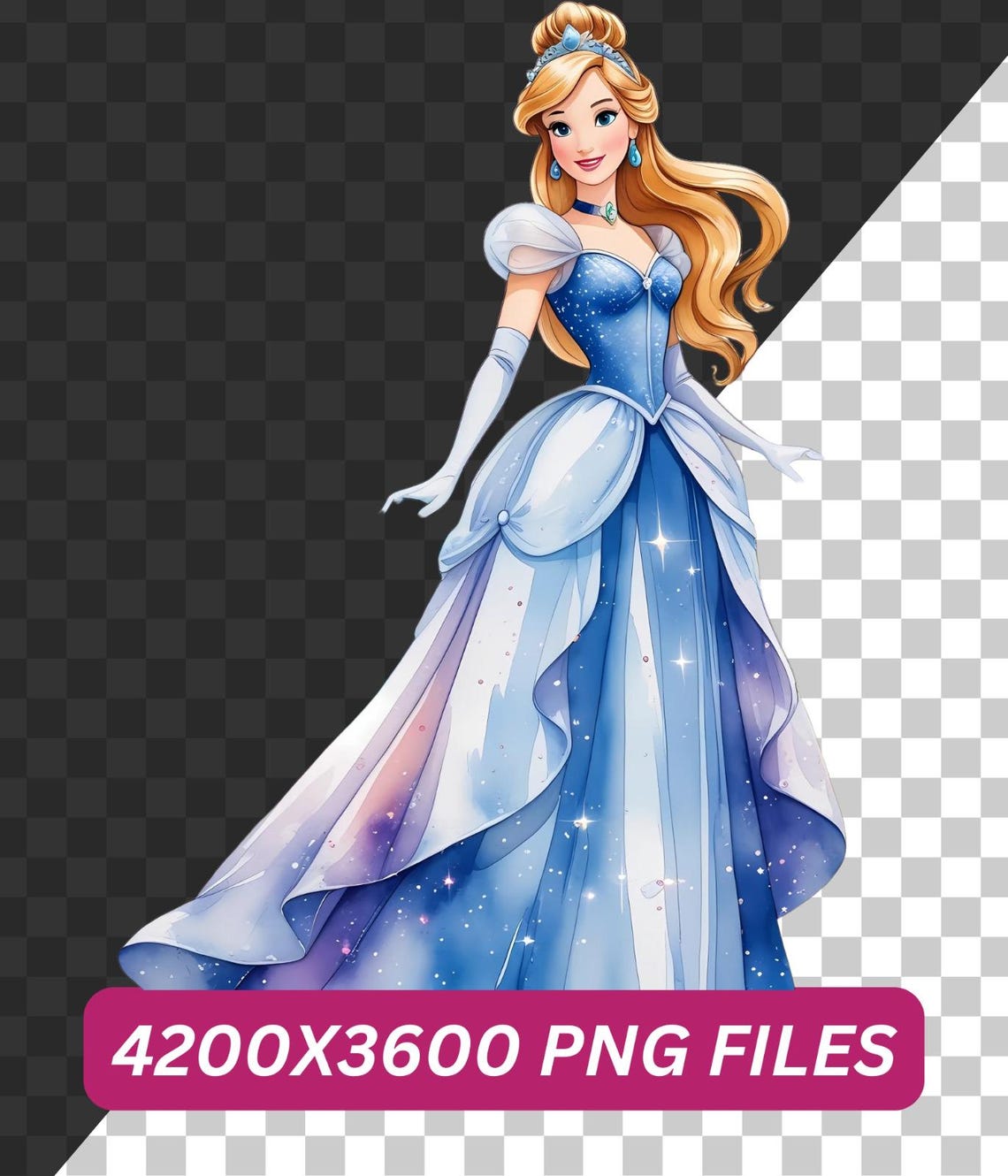 Watercolor Princess Clipart, Cute Princess Graphics, Beautiful Princess ...