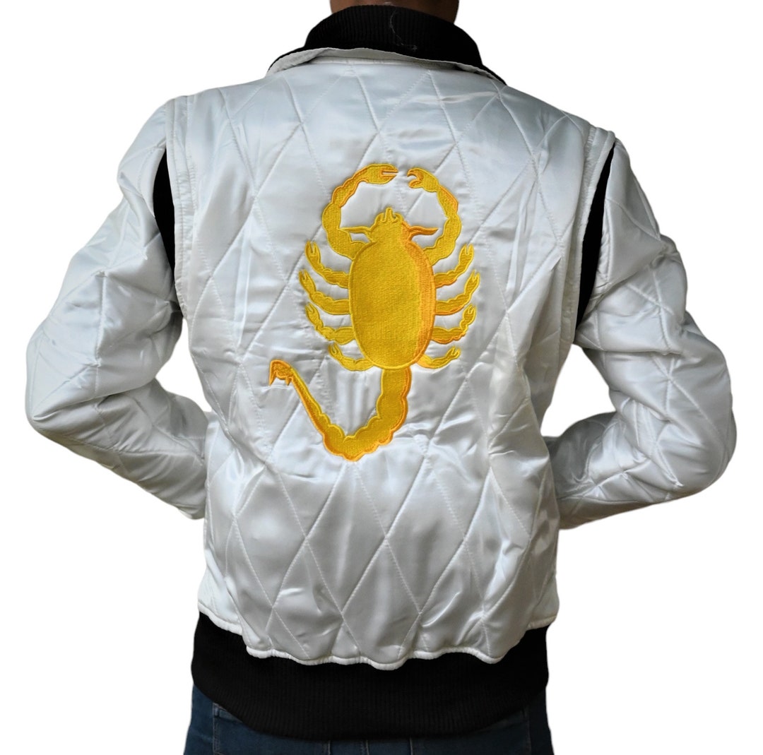 Scorpion Jacket White Satin Jacket Lightweight Quilted White - Etsy