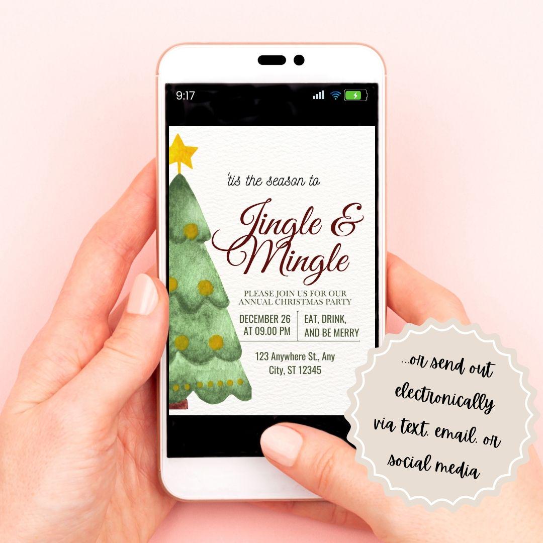 Printable Christmas Party Invitation | Holiday Party Invitation ...