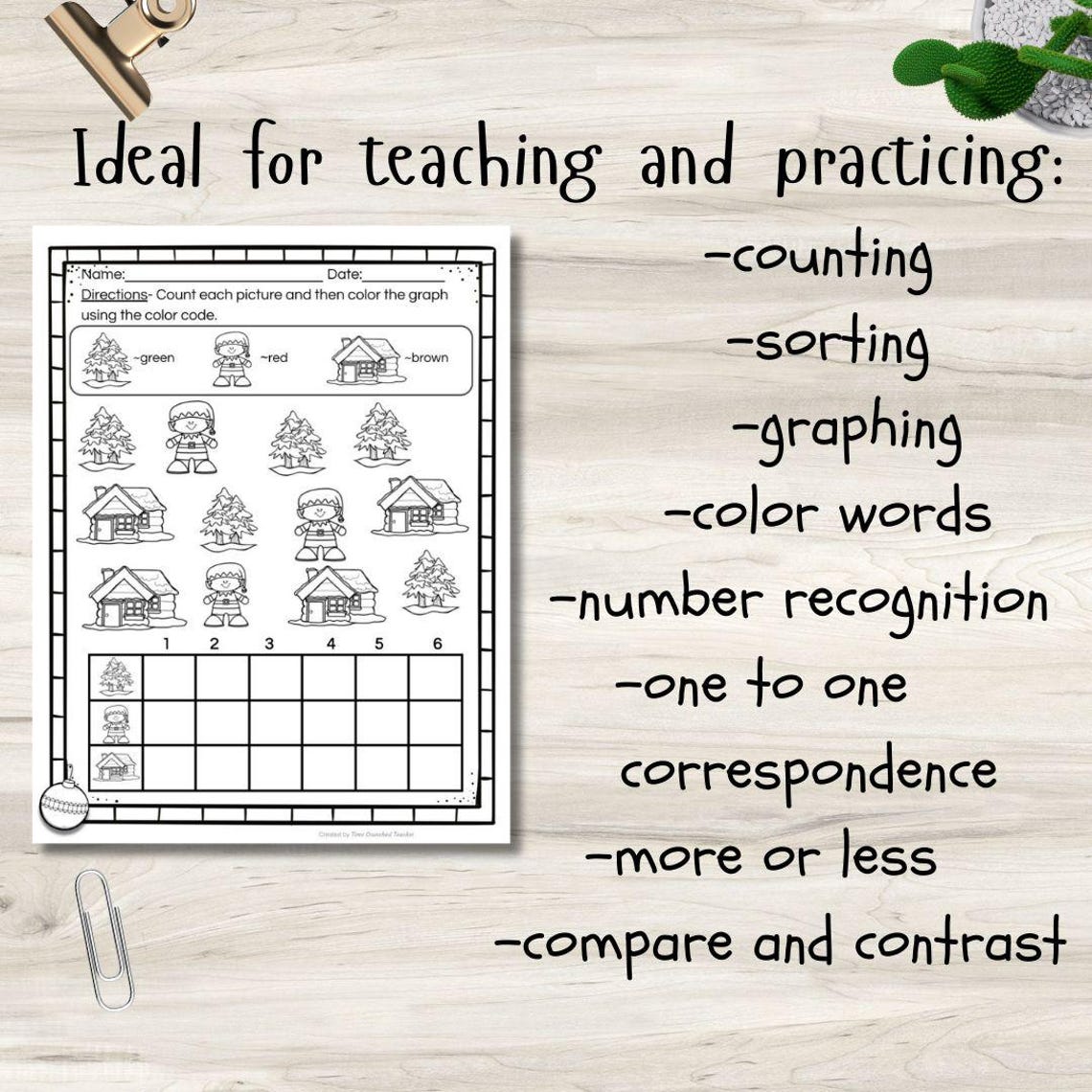 Printable Christmas Themed Activity Packet for Kids | Christmas Math ...