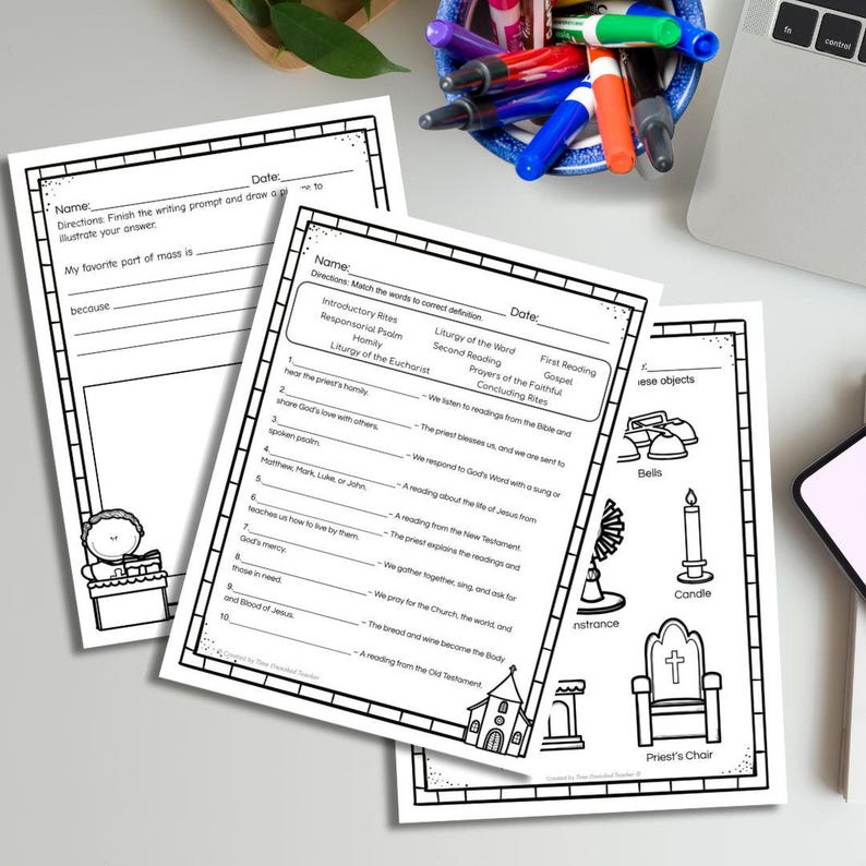 Printable Catholic Order of the Mass Activity Packet for Kids ...