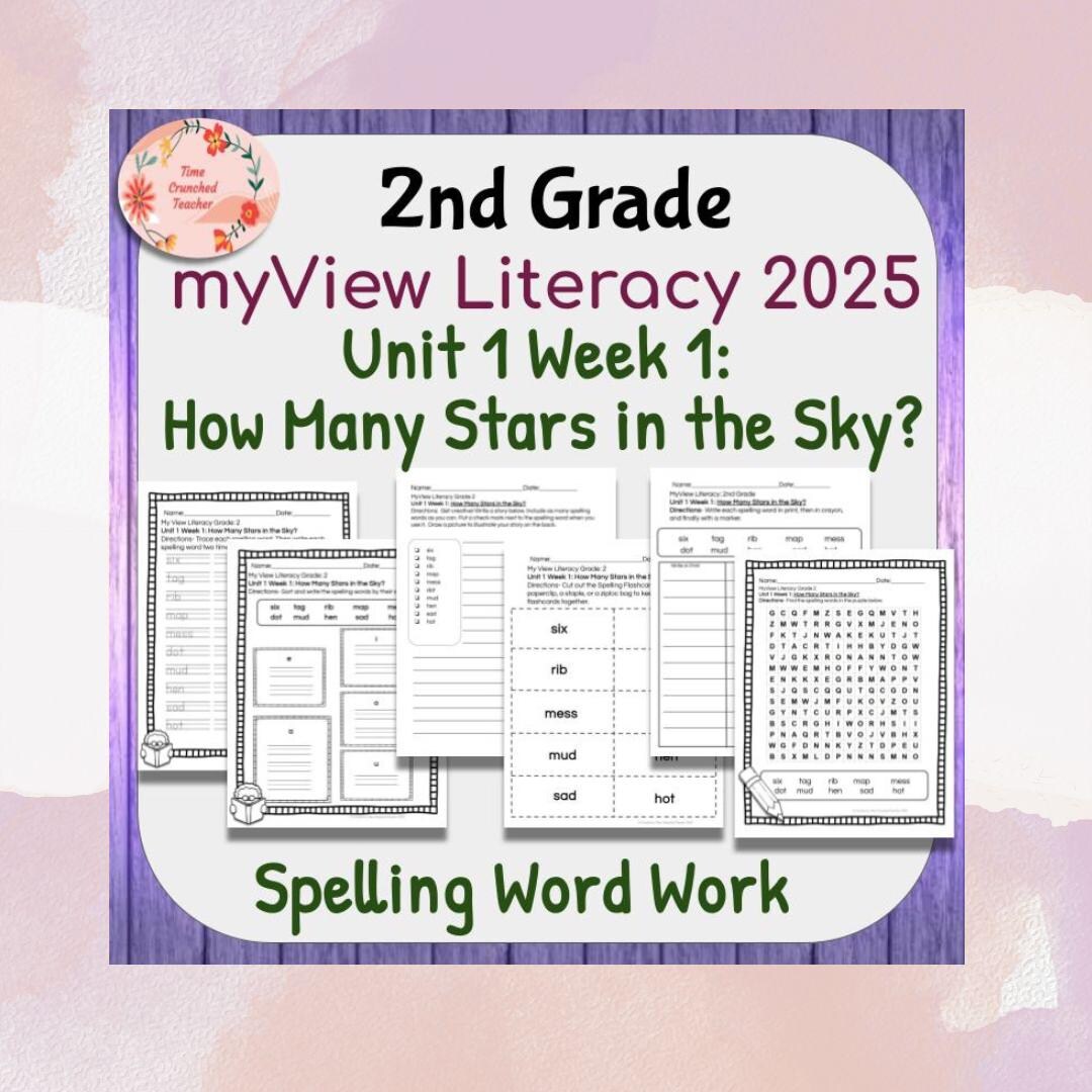 2nd Grade My View Literacy 2025 | How Many Stars in the Sky? | Spelling ...