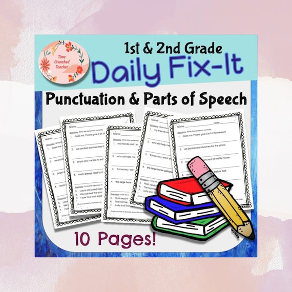Punctuation Worksheets For 1st And 2nd Grade Free Punctuation