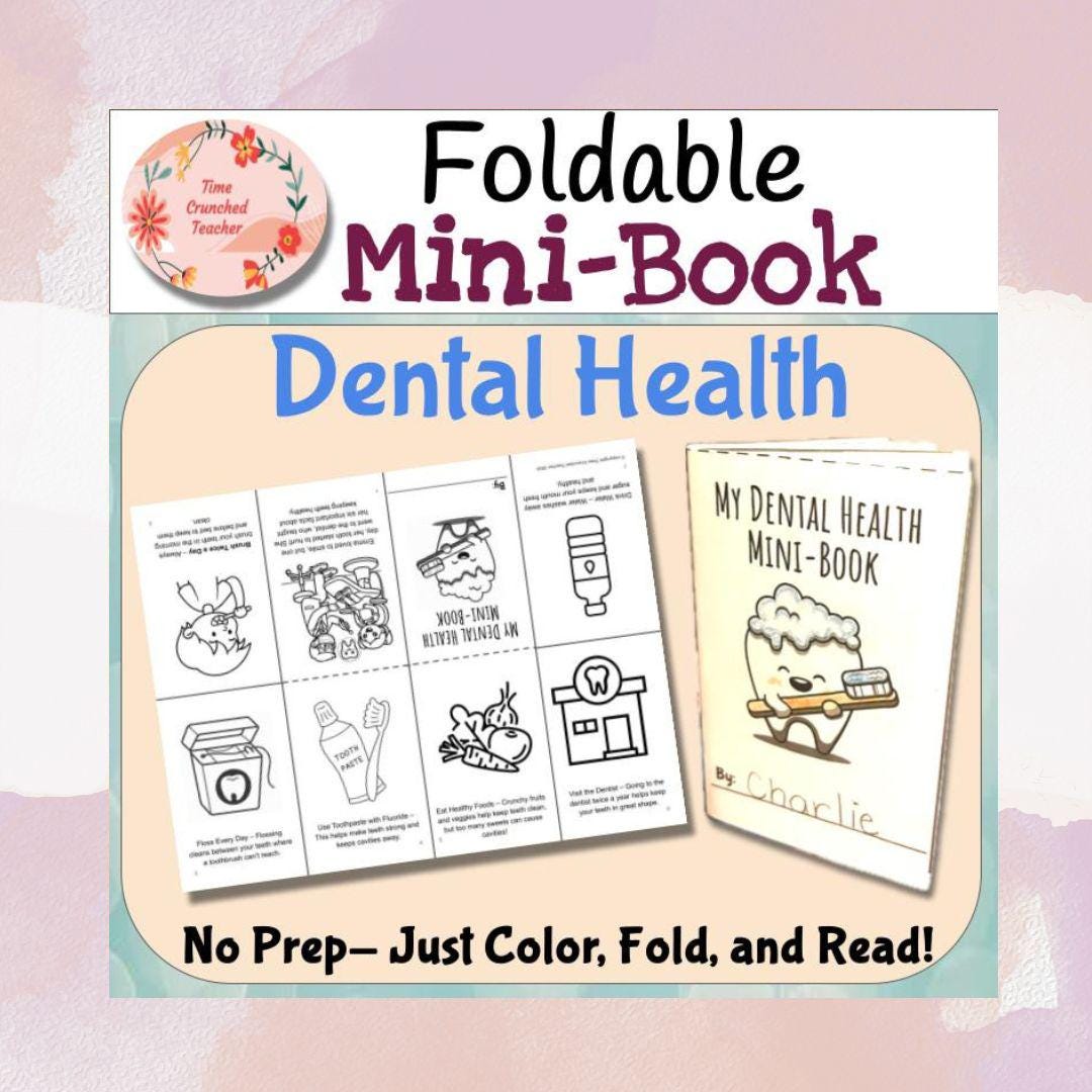 Printable Dental Hygiene Mini Book | Dental Health for Kids | Kids ...