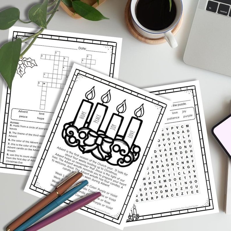 Printable Catholic Advent Unit: 10 Pages of Advent Activities With ...