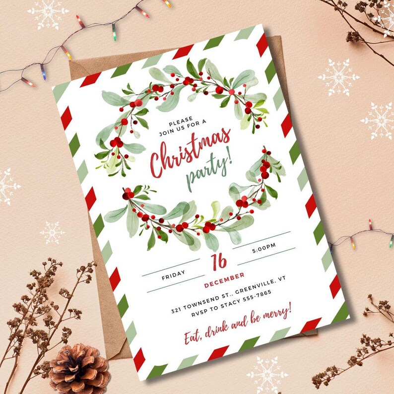 Printable Christmas Party Invitations Christmas Party Invitations ...