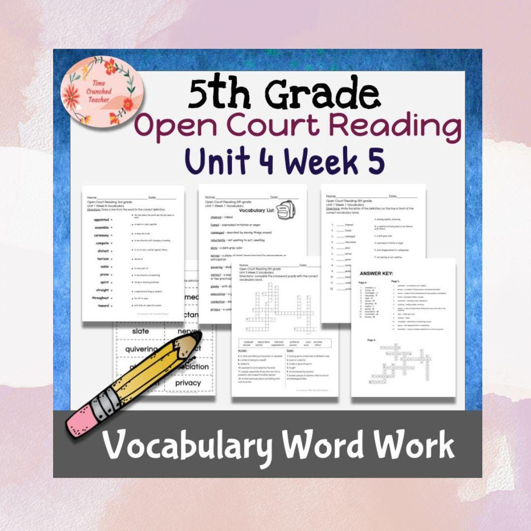 Open Court Reading | 5th Grade Open Court Reading | Open Court Reading ...