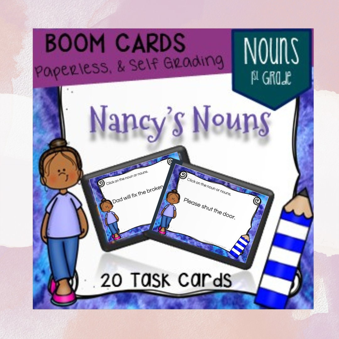 1st Grade Grammar | Noun Lesson | Digital Boom Cards |boom Cards | Self ...