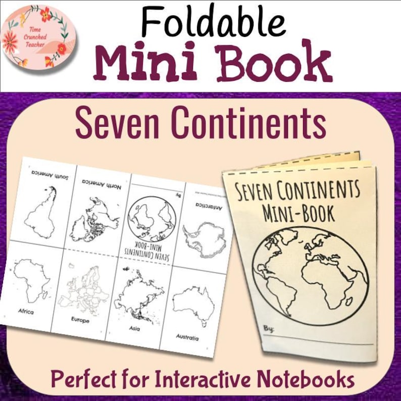Printable Seven Continents Mini Book | Geography Activity for Kids ...