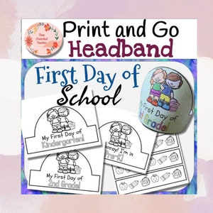 Printable First Day of School Headband | Back to School Headband ...