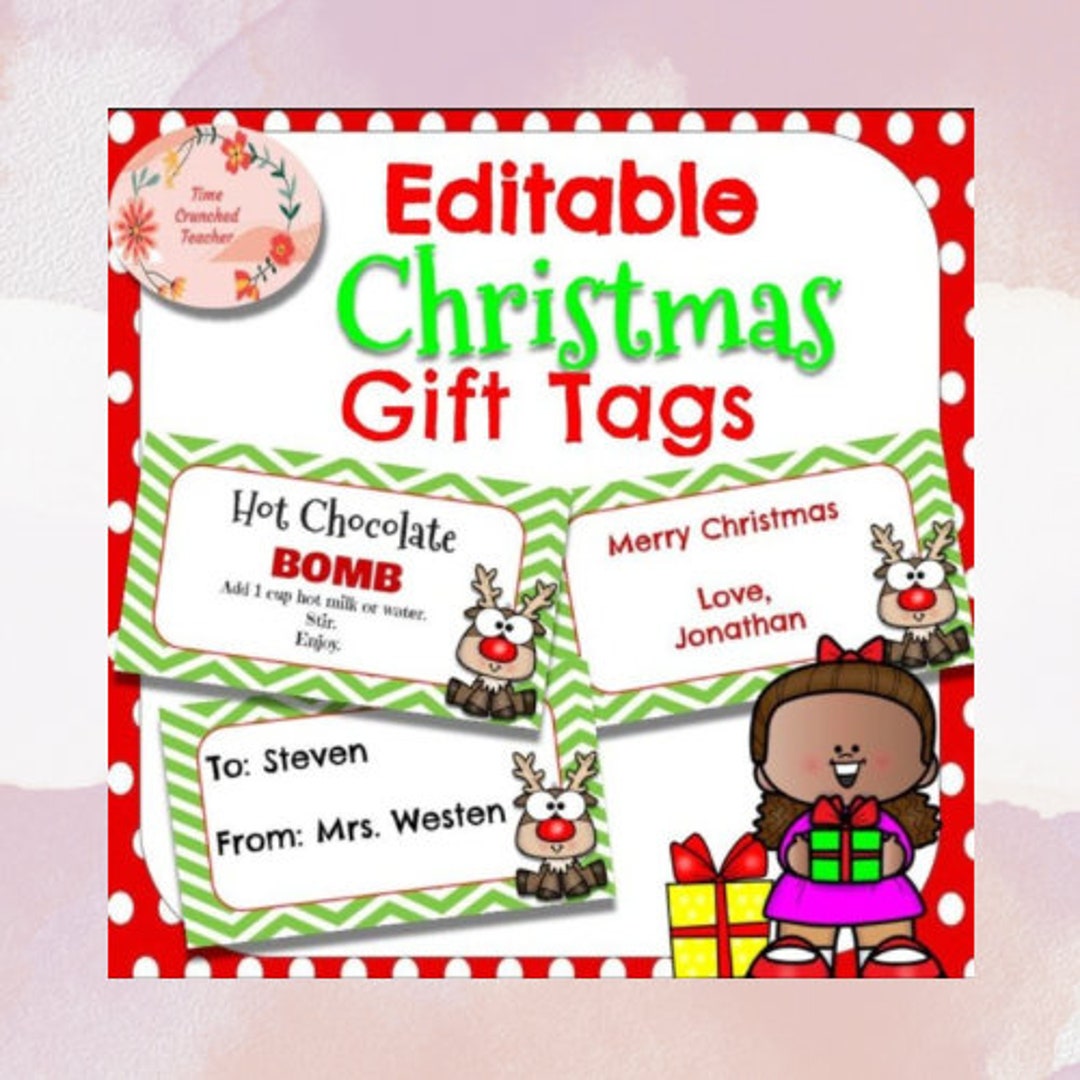 Editable Christmas and Holiday Gift Tags and Labels Printable - Etsy