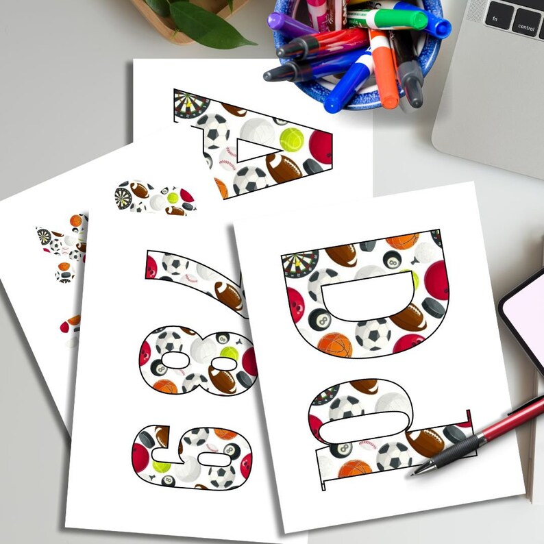 Printable Bulletin Board Lettering | Sports Bulletin Board | Sports ...