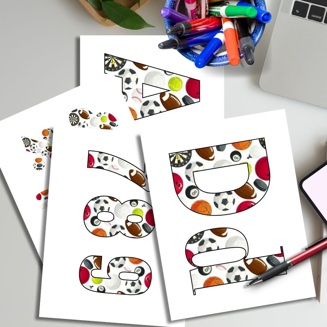 Printable Bulletin Board Lettering | Sports Bulletin Board | Sports ...