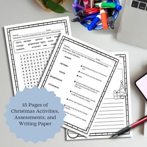 Printable Christmas Themed Activity Packet for Kids | Christmas Math ...