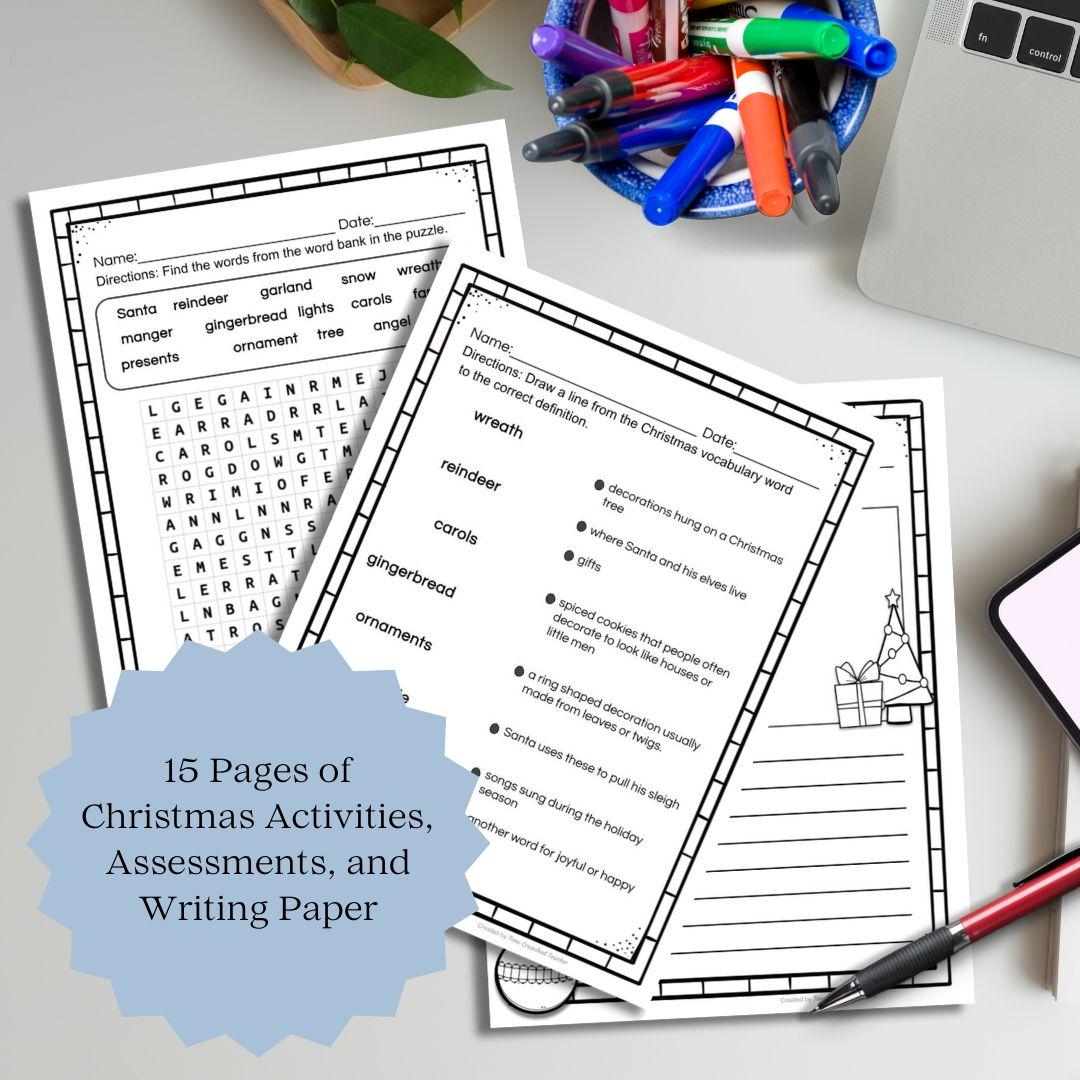 Printable Christmas Themed Activity Packet for Kids | Christmas Math ...