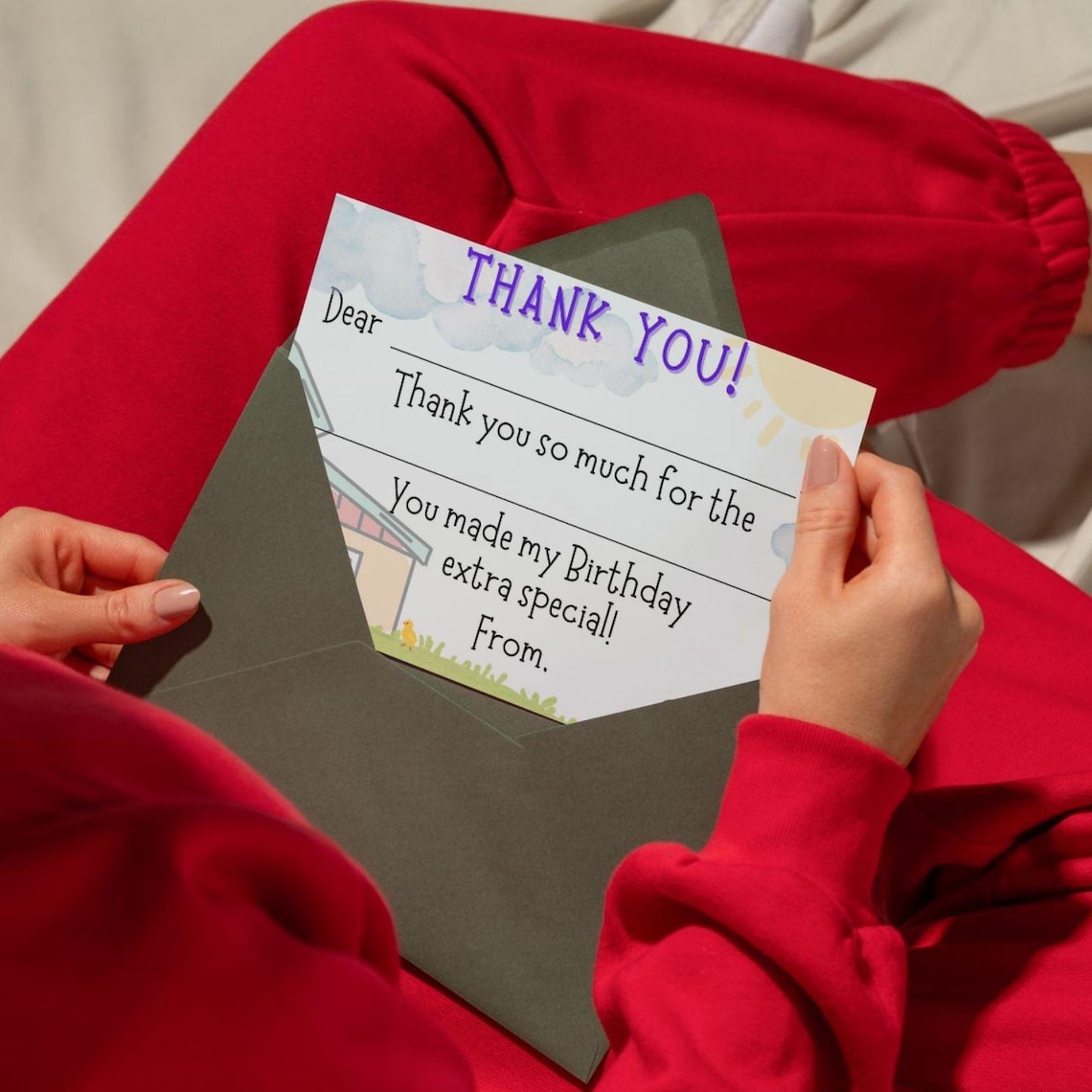 Printable Fill in the Blank Thank You Cards | Farm Birthday | Kids ...
