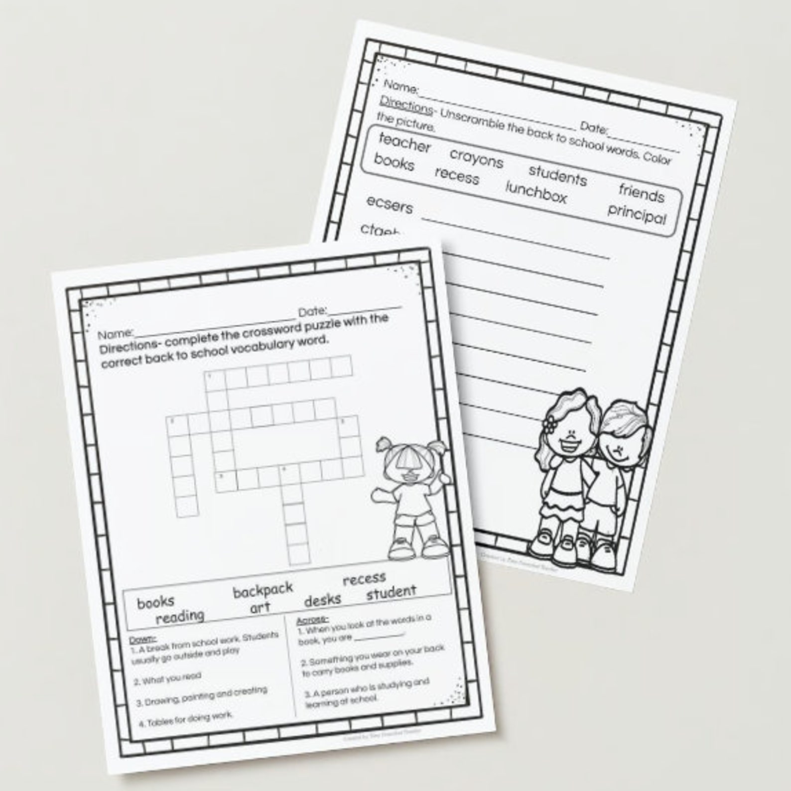Printable Back to School Activity Packet | Back to School Worksheets ...