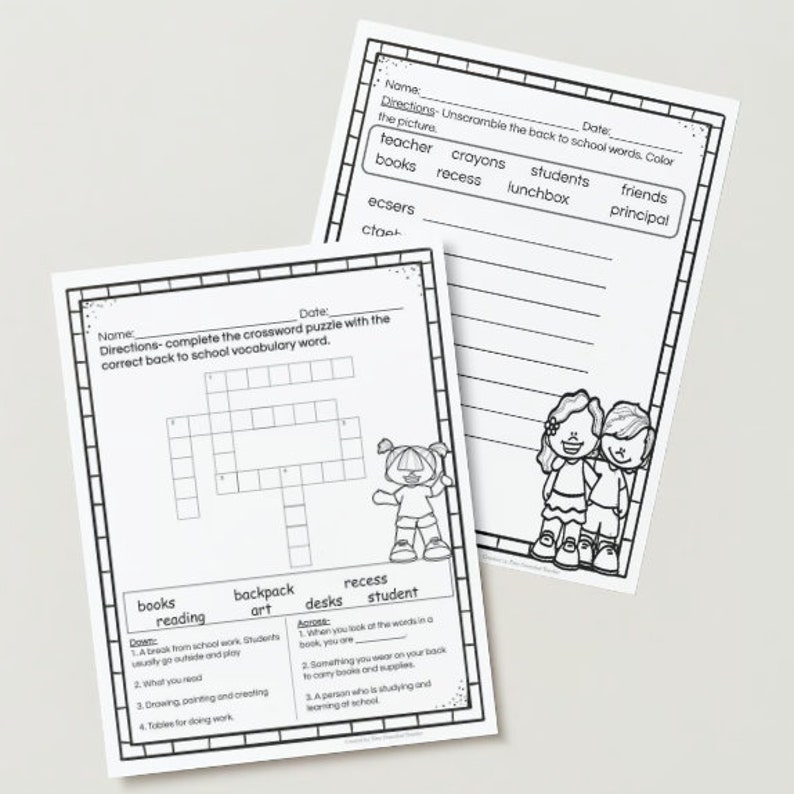 Printable Back to School Activity Packet | Back to School Worksheets ...