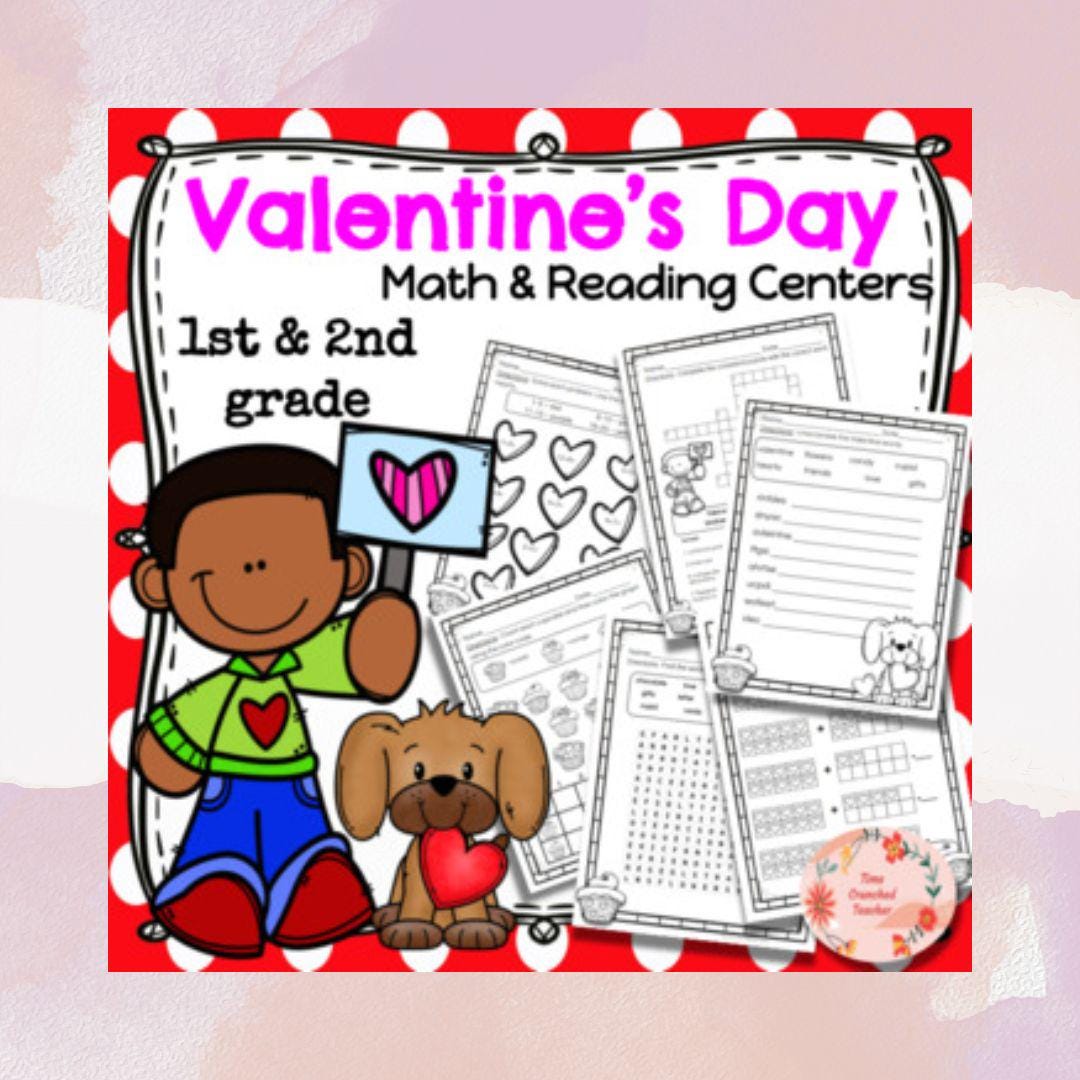 Printable Valentine's Day Unit: 10 Pages of Activities | Digital ...