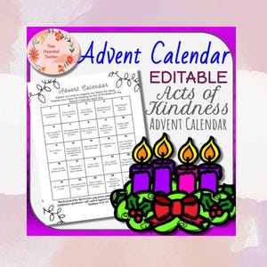 Printable Advent Calendar for Kids Acts of Kindness Advent Calendar ...
