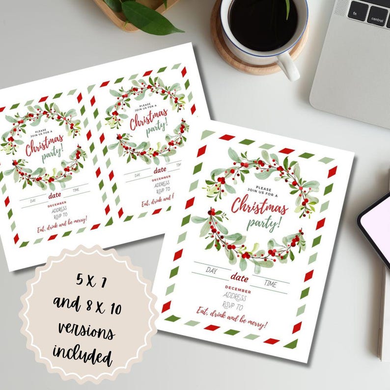 Printable Christmas Party Invitations | Christmas Party Invitations ...