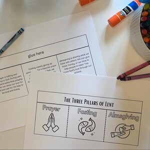 Printable Catholic Lent Flap Book | Three Pillars of Lent Lift A Flap ...