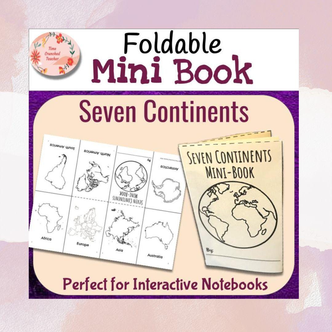Printable Seven Continents Mini Book | Geography Activity for Kids ...