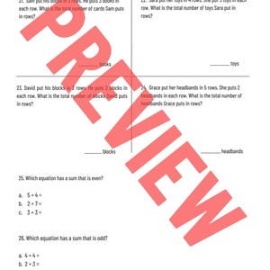 Printable 2nd Grade Go Math Ch. 4 : Equal Groups | Math Practice Test ...