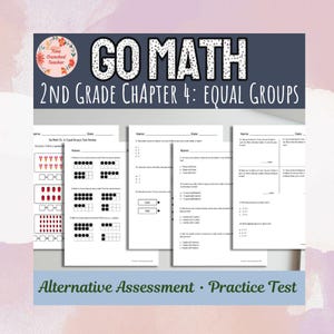 Printable 2nd Grade Go Math Ch. 4 : Equal Groups | Math Practice Test ...