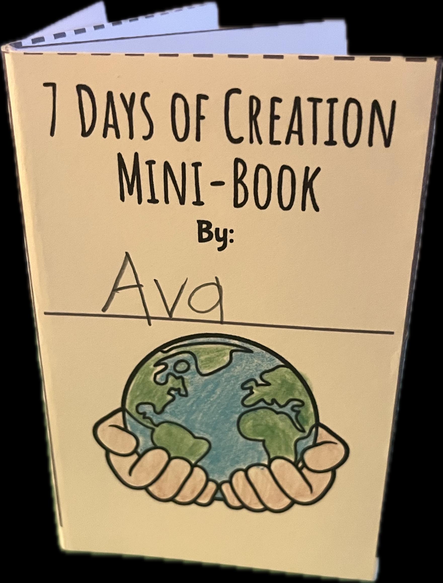 Printable 7 Days of Creation Mini Book | Creation Activity for Kids ...