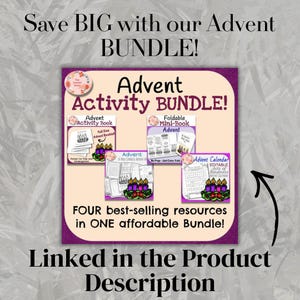 Printable Advent Mini Book | Advent Activity for Kids | Advent Craft ...