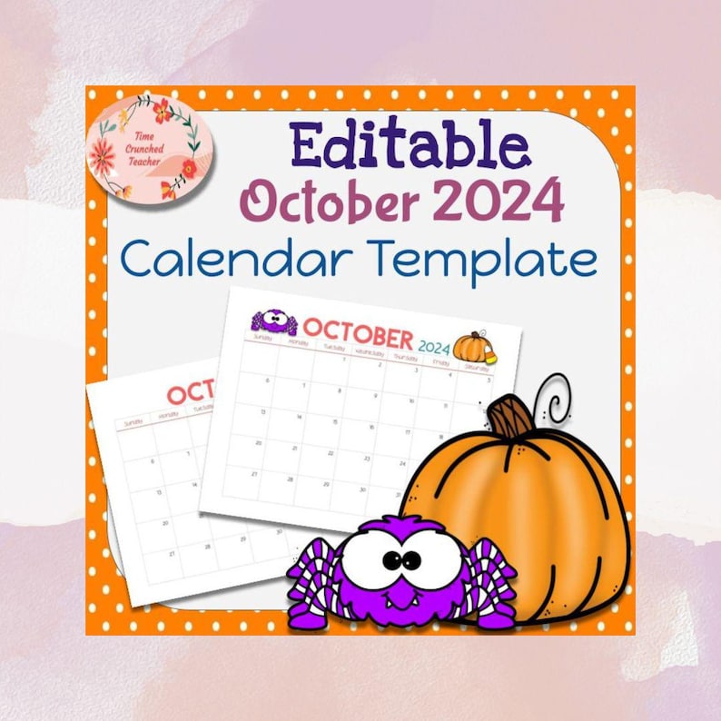 Printable October 2024 Calendar | October 2024 Calendar | Customizable ...